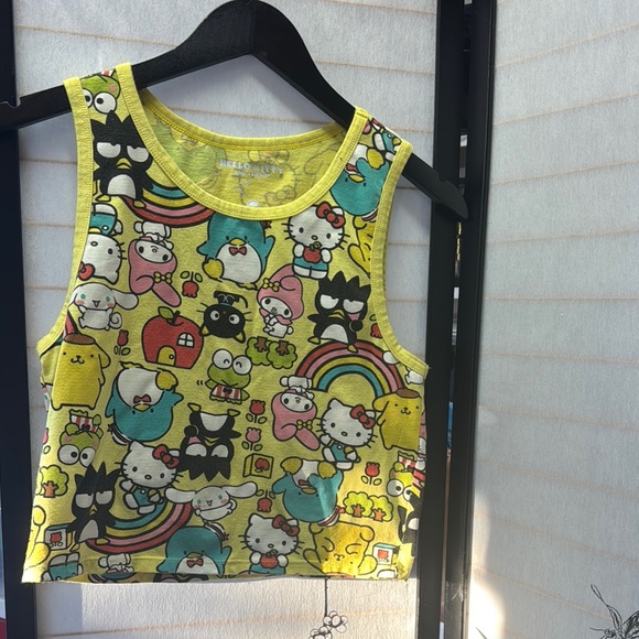 Sanrio | Shirts & Tops | Sanrio Yellow Cartoon Character Tank Top ...